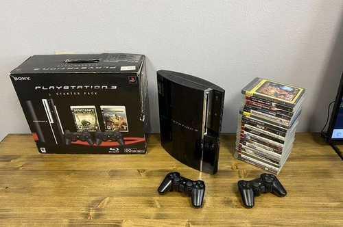 Sony ps3 Fat и 21 лиценщионная игра