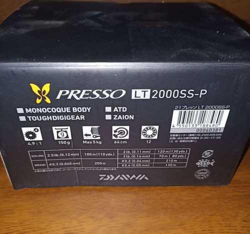 Катушка Daiwa 21 Presso LT2000SS-P