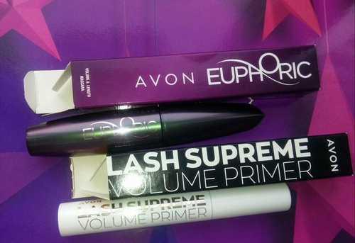 Avon тушь Euphoric и праймер для объёма новые