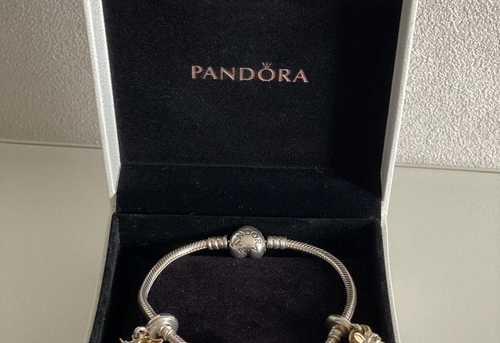 Pandora браслет р. 19 с шармами