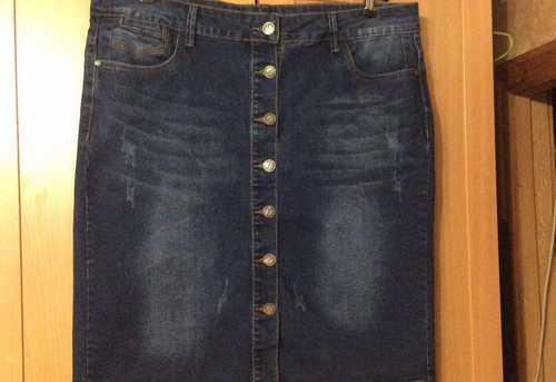 Юбка джинсовая 54 р