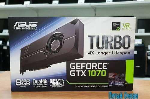 Видеокарта Asus GTX1070 Turbo 8GB. Гарантия