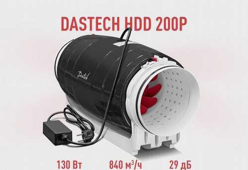 Бесшумный канальный вентилятор Dastech HDD-200