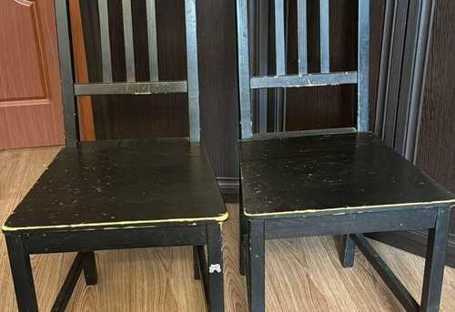 Кухонные стулья Икеа черные