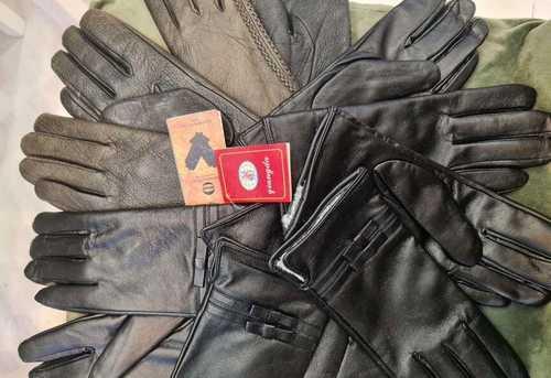 Женские зимние кожаные перчатки новые