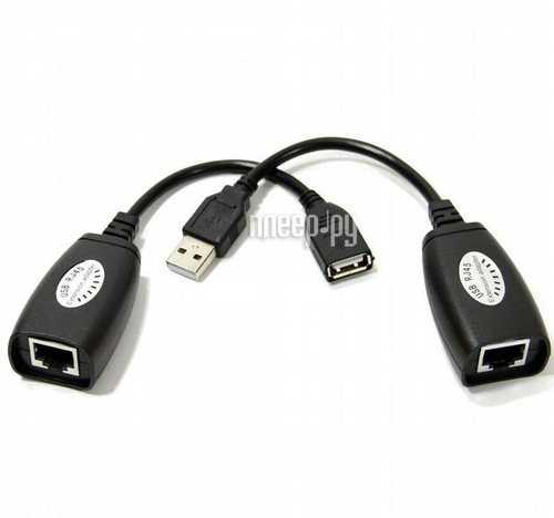Vcom USB AM - RJ45 / USB AF - RJ45 45m CU824