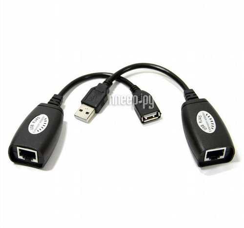 Vcom USB AM - RJ45 / USB AF - RJ45 45m CU824