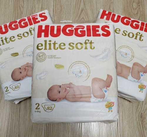 Подгузники Huggies elite soft 2