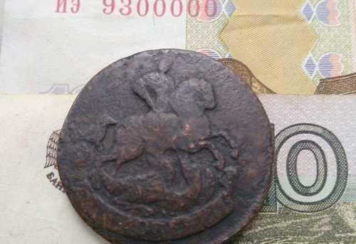 Монета 1759 год Георгий Победоносец Империя
