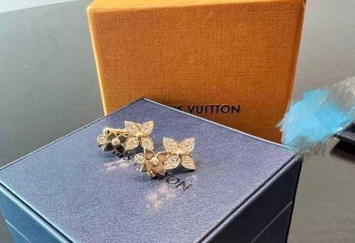 Золотые серьги Louis Vuitton 9 гр 0.5 ct