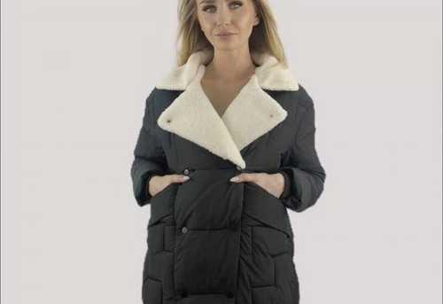 Женская зимняя куртка с искусственной овчиной