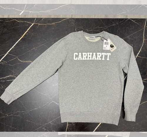 Carhartt свитшот новый M college grey heater white