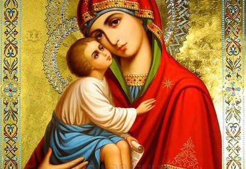 Алмазная мозаика 40x50 Пресвятая Богородица с ребе