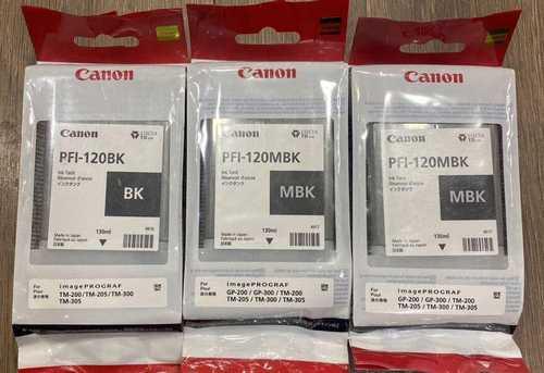 Картриджи новые Canon PFI-120MBK, PFI-120BK