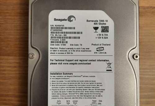 Жесткий диск Seagate Barracuda 400гб (ST3400620AS)