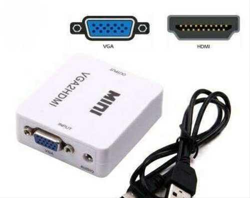 Адаптер из VGA в Hdmi (с питанием по miniUSB)