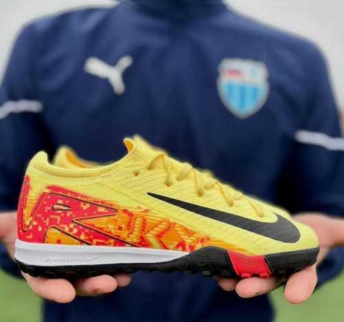 Детские сороконожки Nike Mercurial Air Zoom Yellow&Red