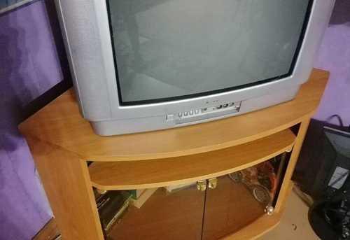Тумба под телевизор бу+ телевизор