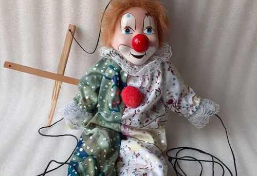 Кукла-*Клоун* на веревочках,мягконабивной,керамика
