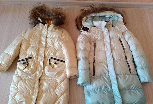 Пальто для девочки 140 146 зима