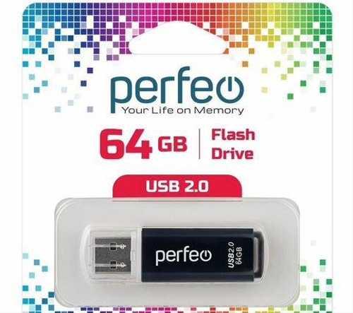 Флешка 64Gb USB 2.0 Perfeo C13, черный PF-C13B064
