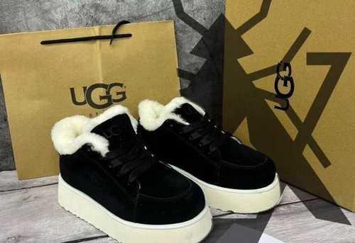 Ugg на подошве черные с белым кеды 36-40