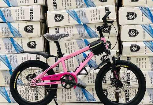 Велосипед новый розовый колёса 20