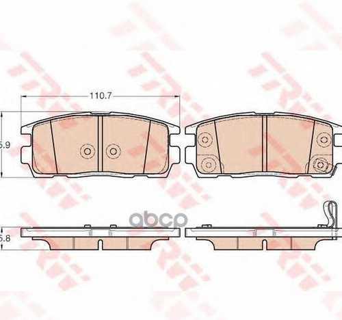 Колодки тормозные дисковые зад TRW GDB3566