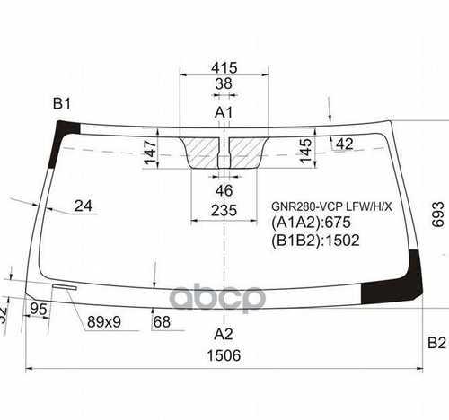 Стекло лобовое (Обогрев щеток) Toyota 4Runner