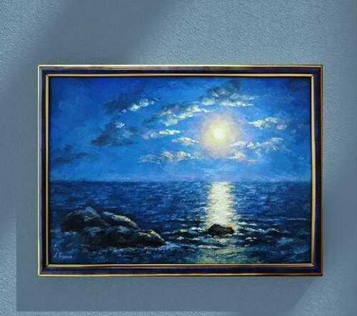 Картина море Картина ночь море Картина луна