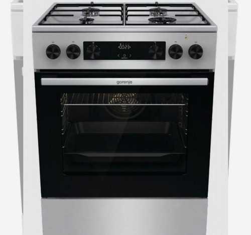 Плита Комбинированная Gorenje GKS6C70XJ нержавеющая сталь (без крышки) реш.сталь