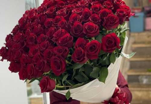 Метровые розы букет цветов 140 см, 150 см, 160 см