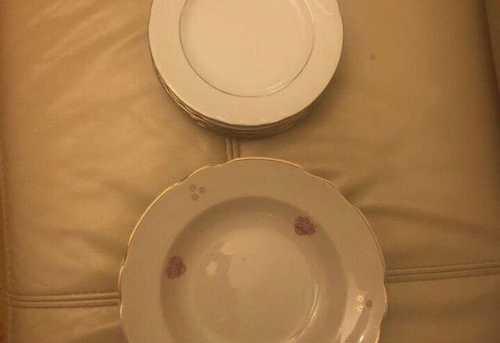 Обычные и глубокие суповые тарелки СССР