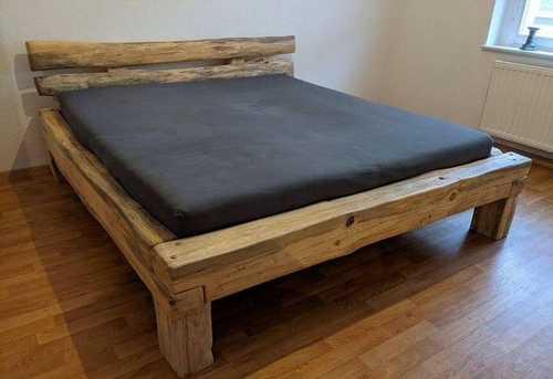 Кровать из бруса из дерева на заказ