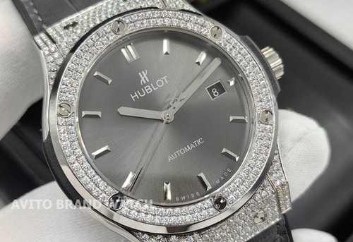 Часы hublot classic fusion diamond grey новые