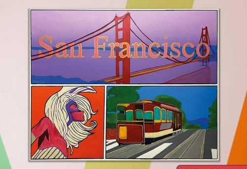 Картина "Кролик в Сан-Франциско" холст акрил