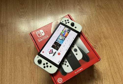 Nintendo Switch Oled White Чип+Игры 256гб
