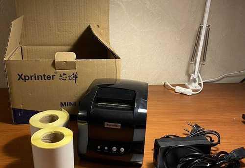 Термопринтер xprinter 365b для печати этикеток