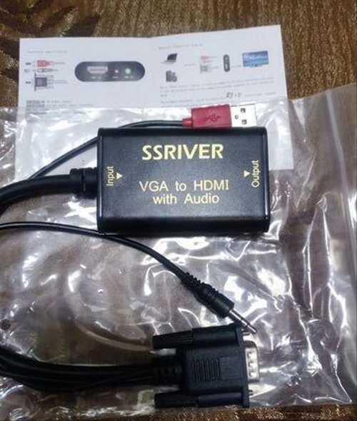 Ssriver VGA для hdmi Конвертер 1080 P Конвертер HD