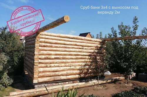 Срубы бань 3х6 высота 2,2м диаметр мощный