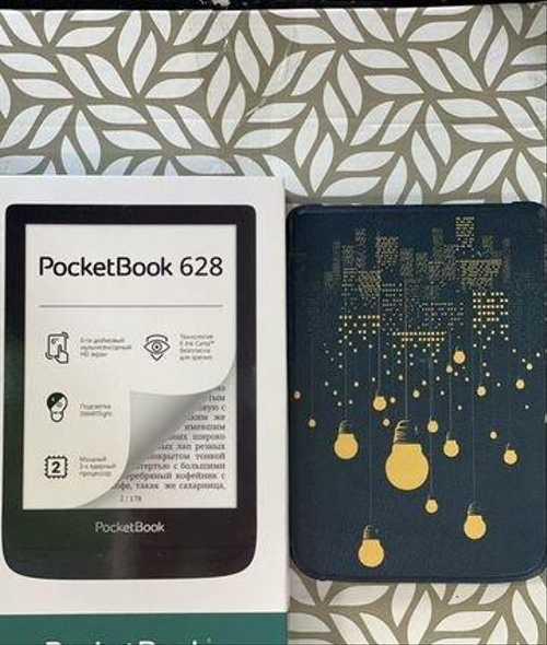Электронная книга Pocketbook 628 красный с чехлом