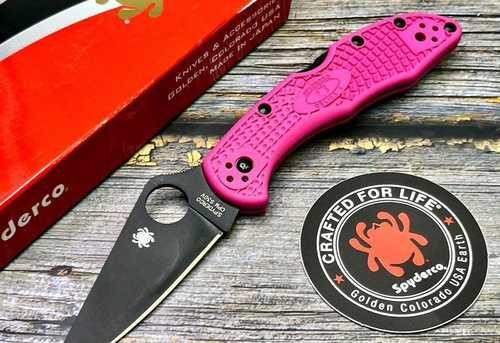 Нож складной Spyderco Delica, S30V Black, Pink