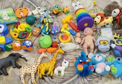 Детские игрушки пакетом + пазлы