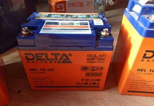 Гелевый аккумулятор Delta 12-33