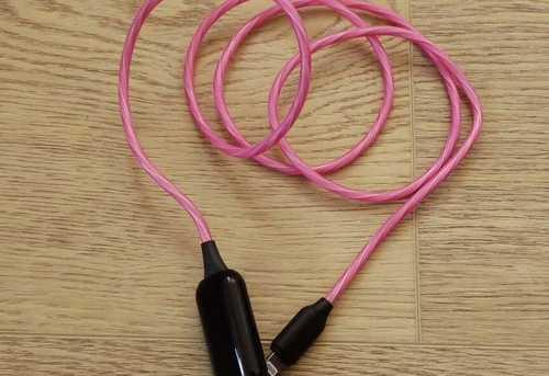 Продам кабель для зарядки телефона светящийся pink