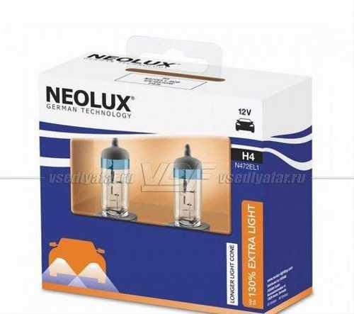 Лампа галогенная Neolux H4 12V-55W (+130 света) Ex