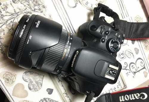 Фотоаппарат Canon EOS 600D, объектив Sigma