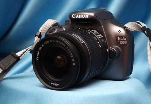 Canon 1100d + кит 18-55 IS как новый (пробег 1000)