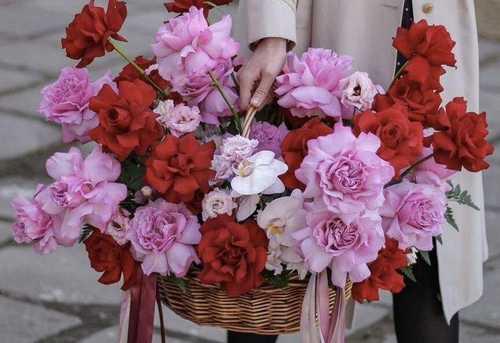 Красивые цветы Букеты Розы Пионы 101 201 501