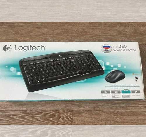 Беспроводная клавиатура и мышь logitech mk330